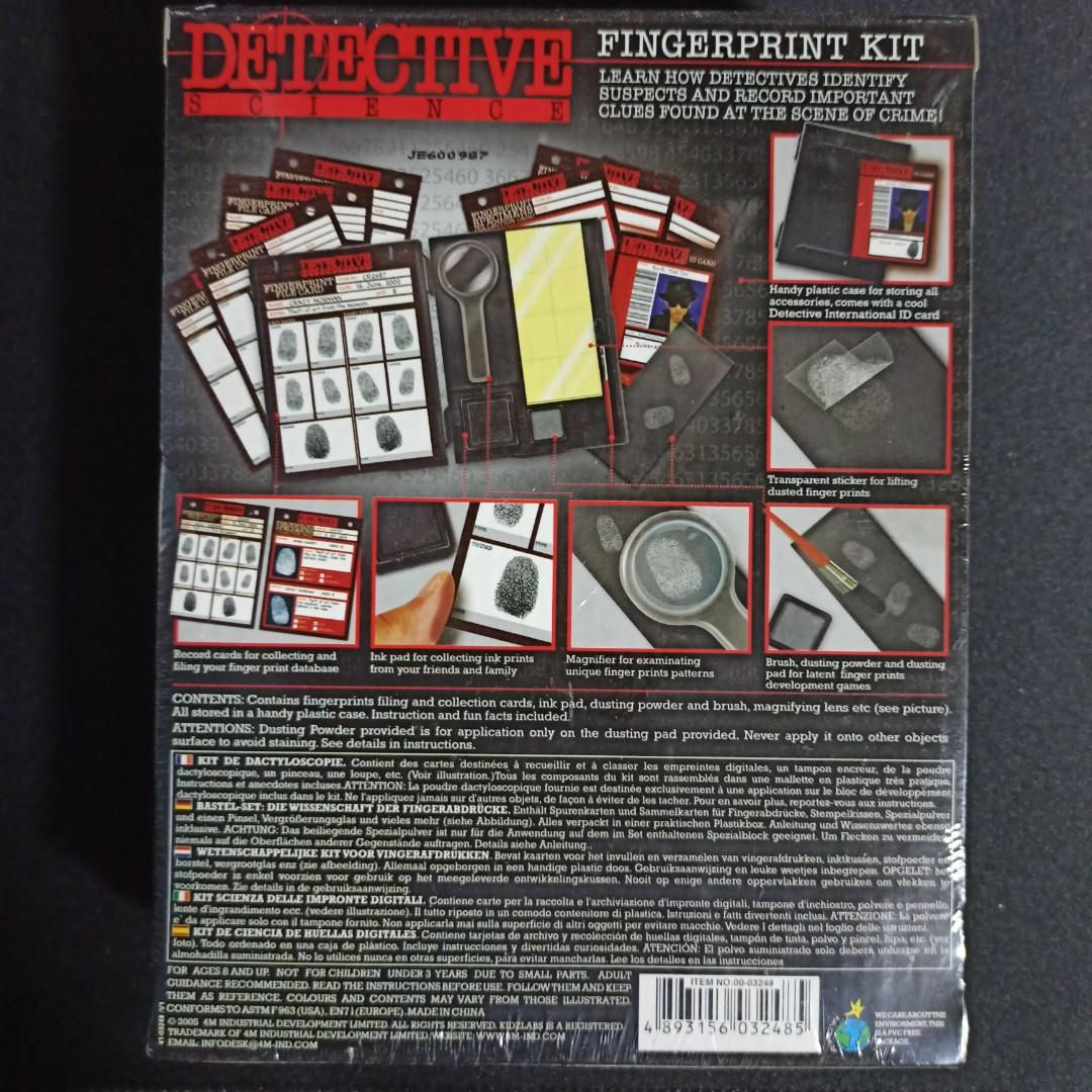 Detective Science Fingerprint Kit Kids Lab Product, Hobbies & Toys ...