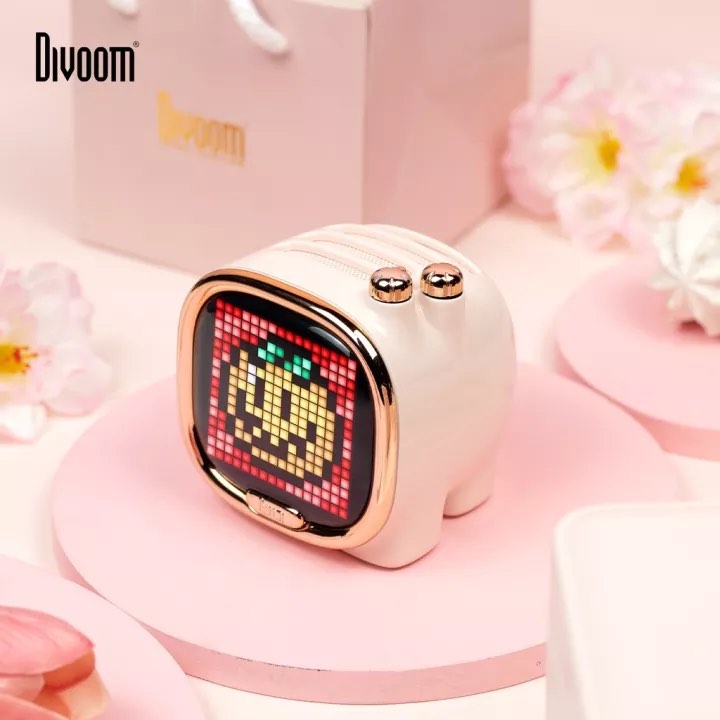 Divoom Zooe Pixel Art Portable Speaker in Pink, Audio, Portable Music ...