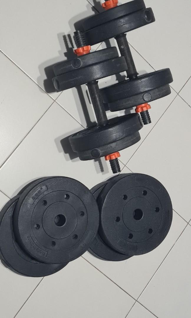 Dumbbell Set, Sports Equipment, Exercise & Fitness, Weights & Dumbbells ...