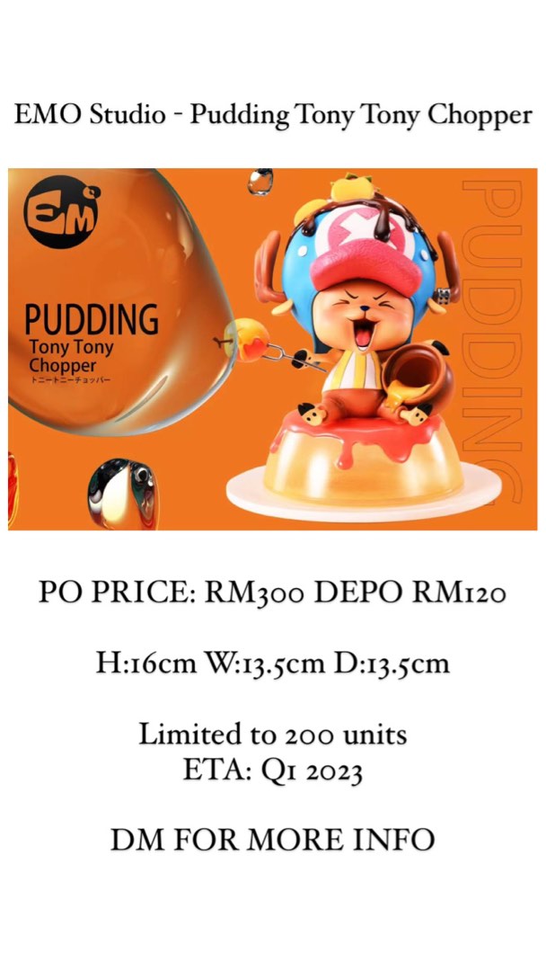 EMO Studio - Pudding Tony Tony Chopper, Hobbies & Toys, Toys & Games on ...