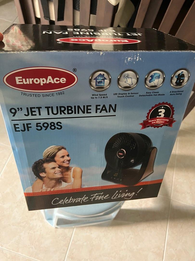 EuropAce 9” Jet Turbine Fan, Furniture & Home Living, Lighting & Fans ...