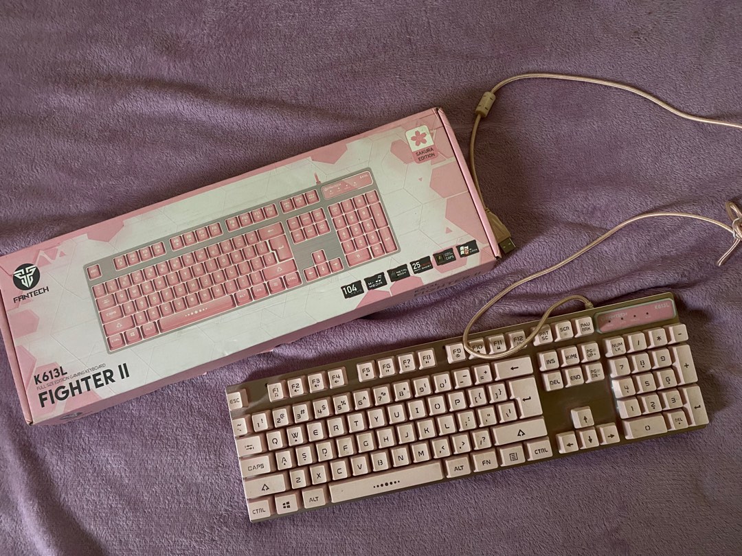 Fantech K613L Fighter I| Pink Sakura Edition Gaming Keyboard, Computers ...