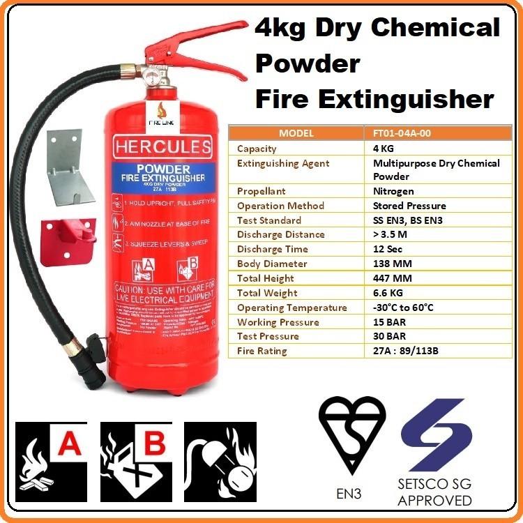 Fire extinguisher 4 kg A & B dry powder fire extinguisher, Furniture ...