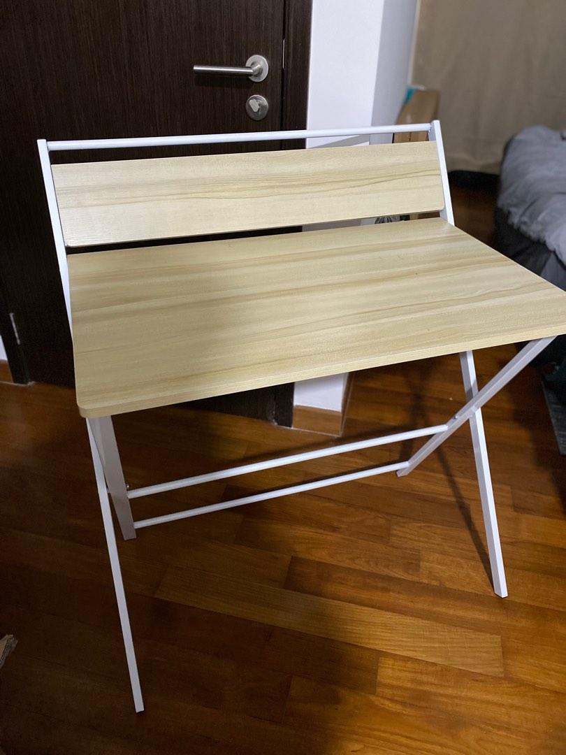 Folding Study Table (80cm x 50cm), Furniture & Home Living, Furniture ...