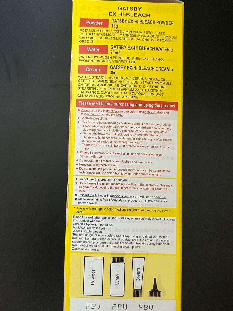 Gatsby Hi Ex Bleach, Beauty & Personal Care, Hair on Carousell