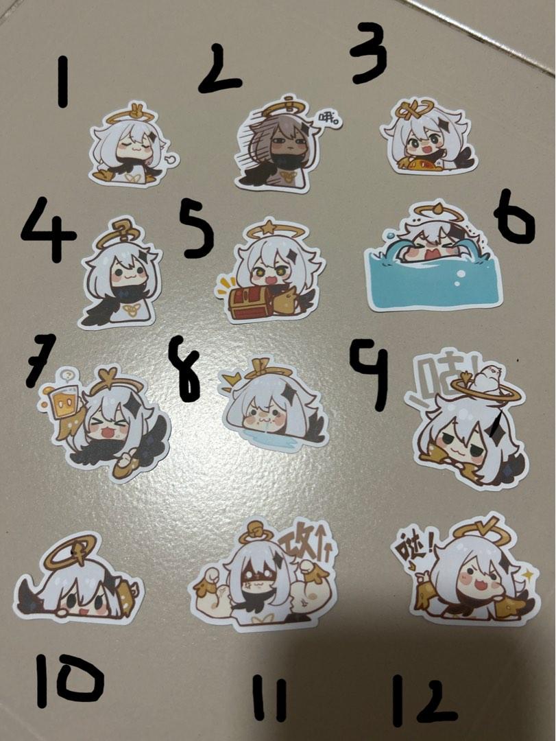 Genshin Impact Stickers Paimon, Hobbies & Toys, Toys & Games on Carousell