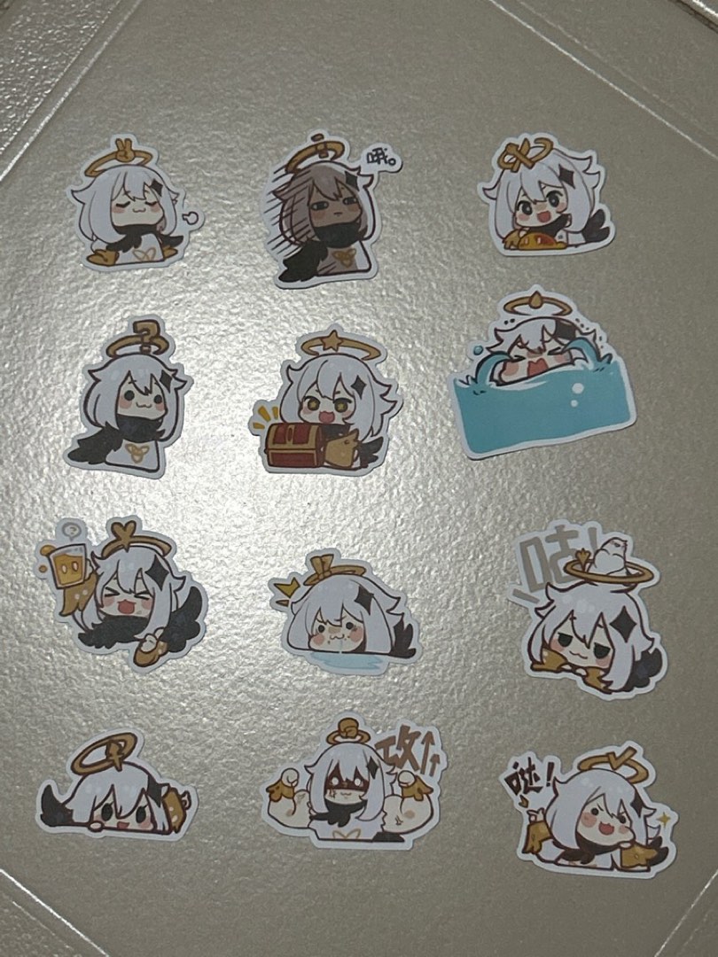 Genshin Impact Stickers Paimon, Hobbies & Toys, Toys & Games on Carousell