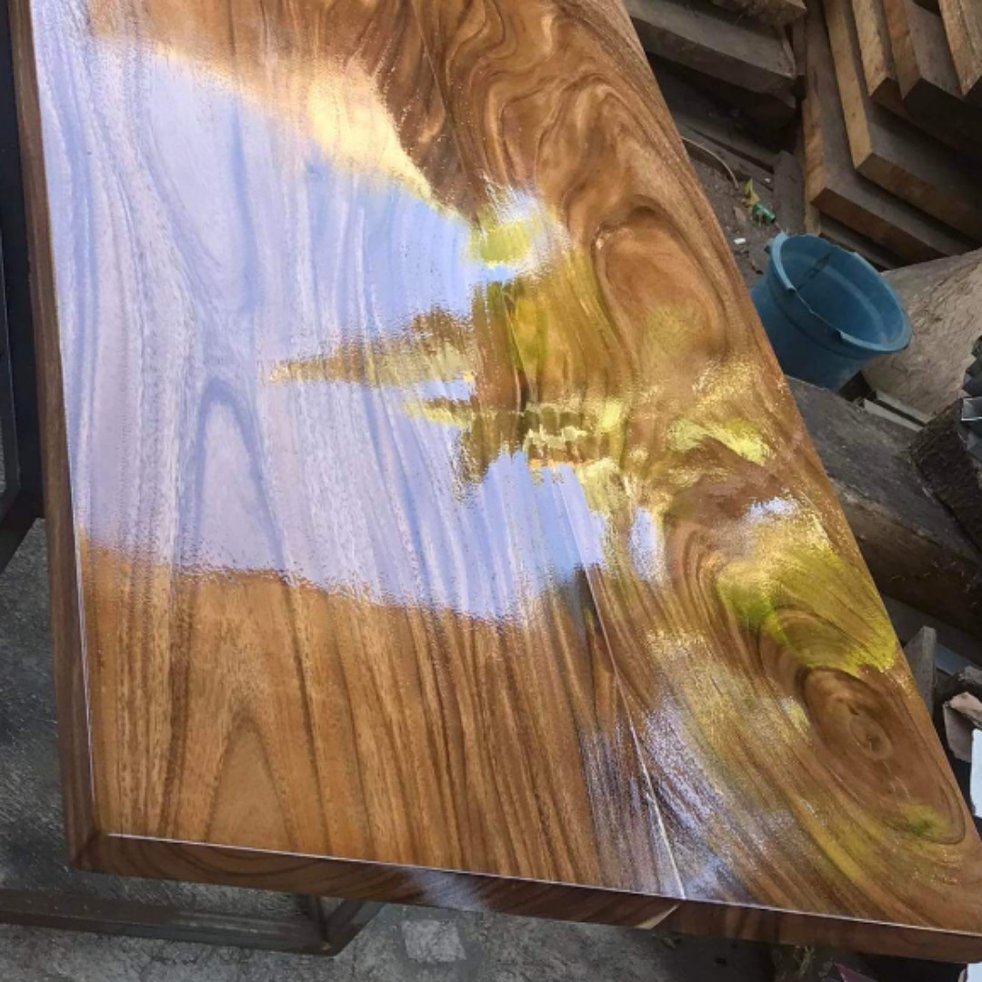 Glossy Wood Dining Table, Furniture & Home Living, Furniture, Other ...