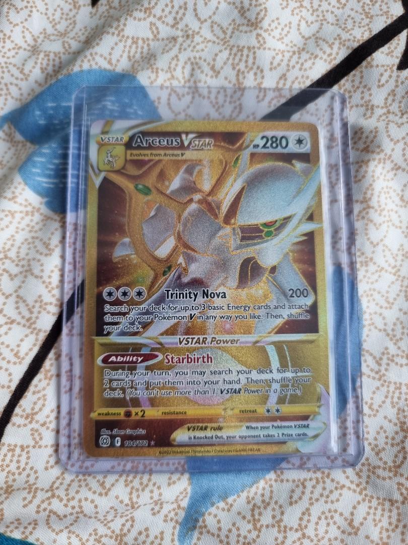 Gold Arceus VSTAR 184/172, Hobbies & Toys, Toys & Games on Carousell