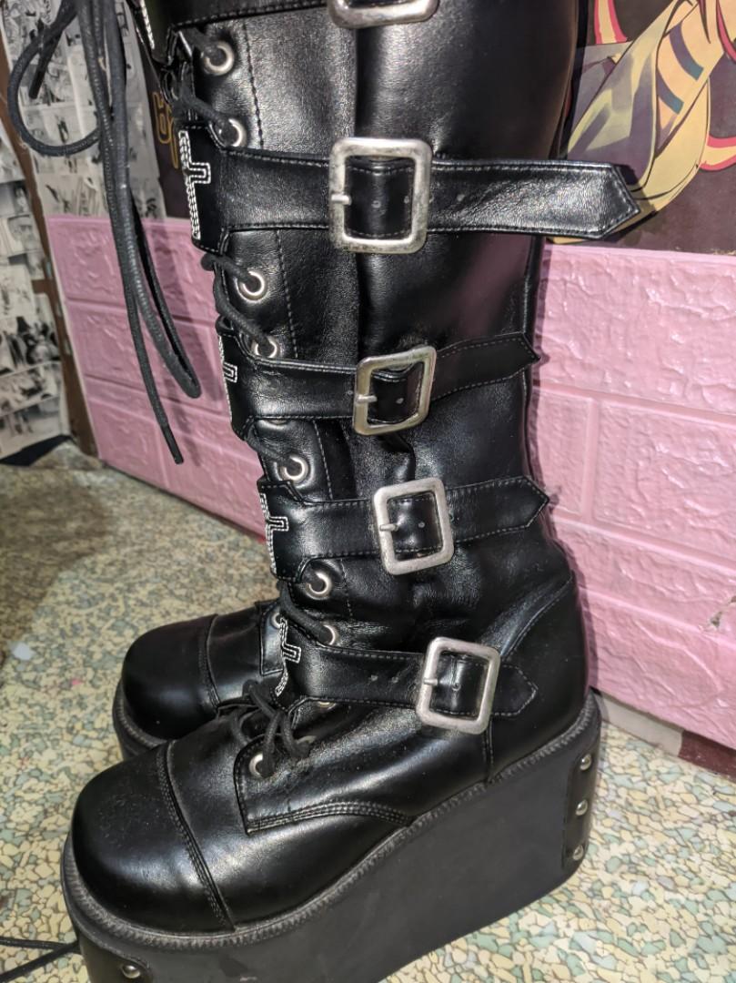 Goth Punk Boots, Women's Fashion, Footwear, Boots on Carousell