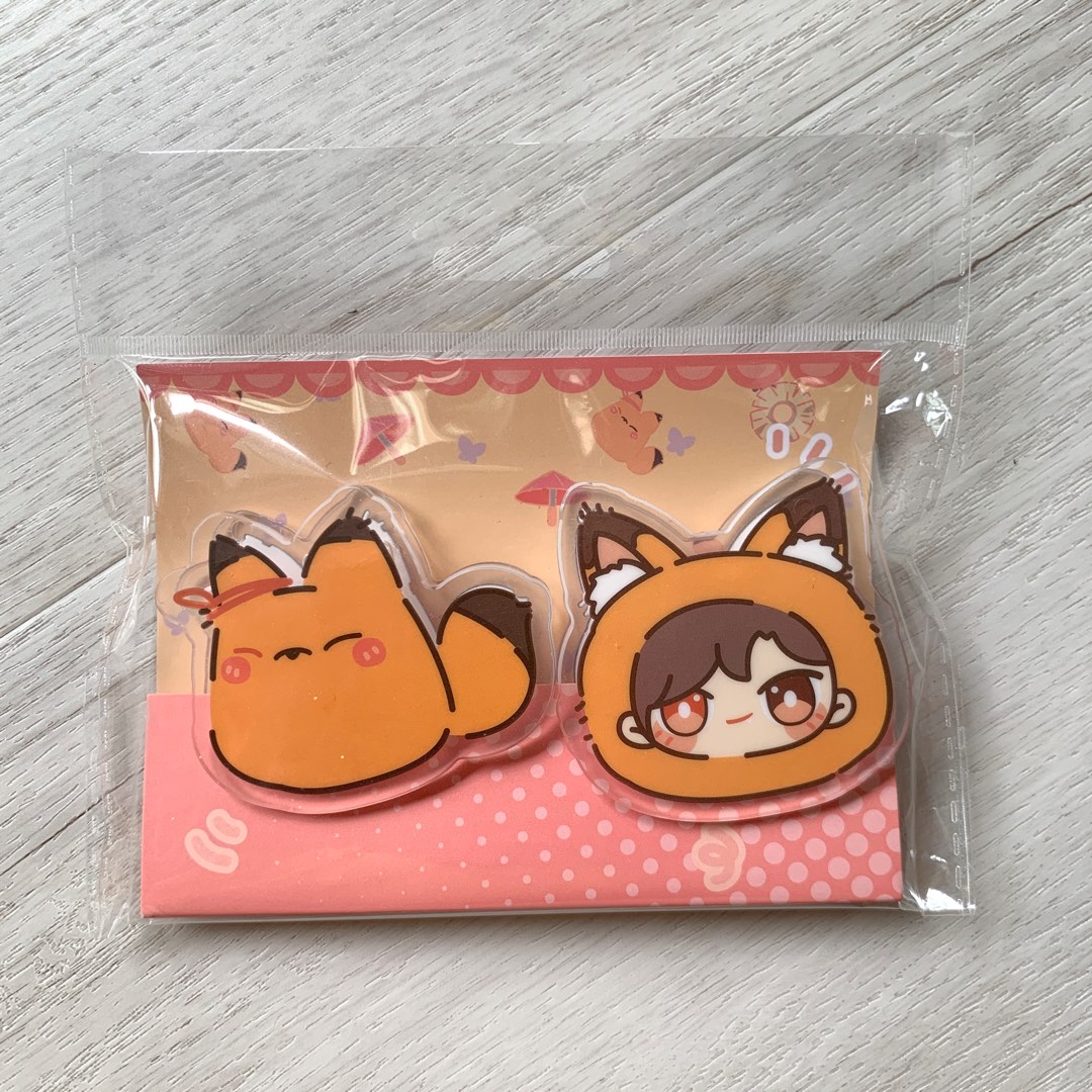 Heaven Official's Blessing Hua Cheng Fox Chibi Acrylic Clip Binder 花城 ...