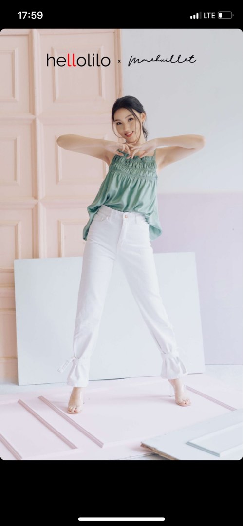 Hellolilo x Mmehuillet blanc bonbons size 1, Fesyen Wanita, Pakaian Wanita, Bawahan di Carousell