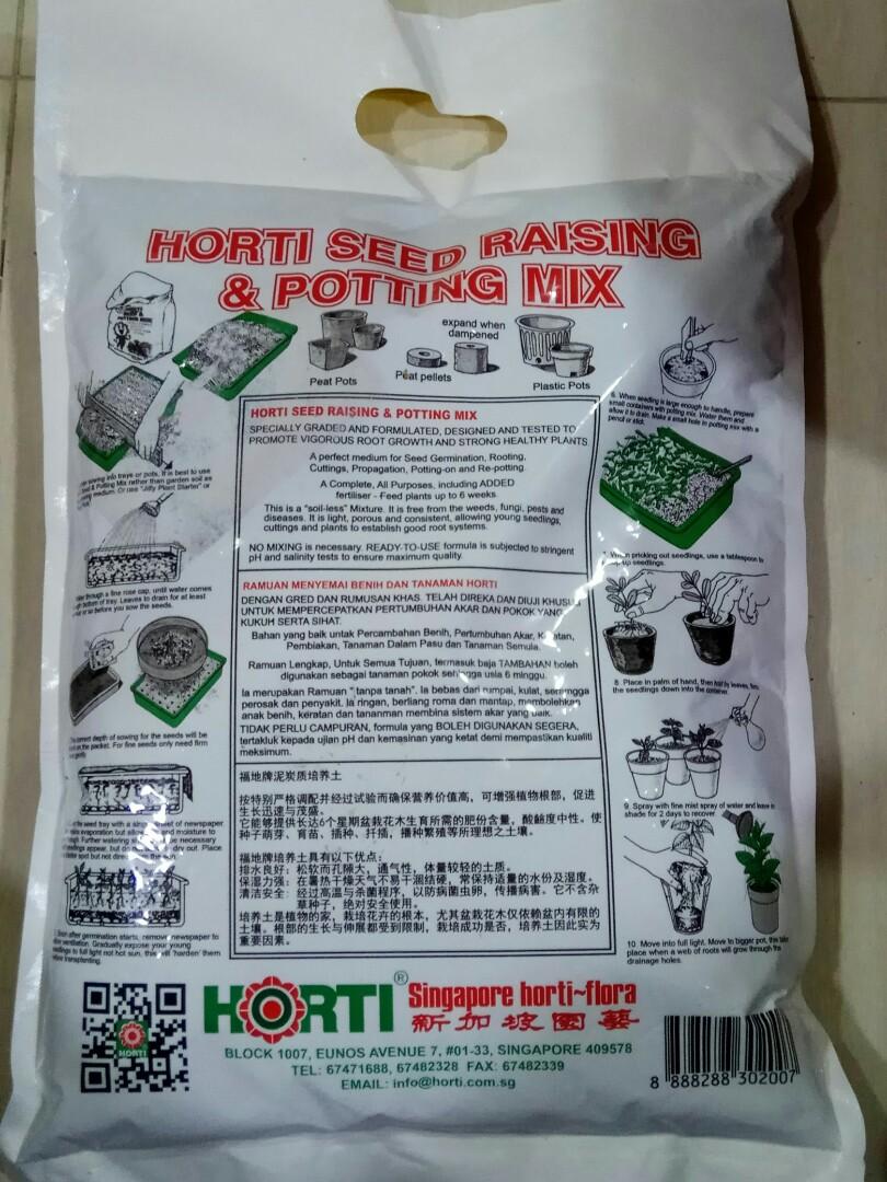 Horti Seed & Potting Mix, Furniture & Home Living, Gardening, Garden ...