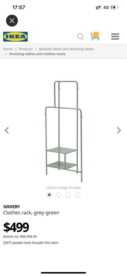 Ikea Nikkeby Clothes Rack, 傢俬＆家居, 傢俬, 書櫃、櫃子及架 - Carousell