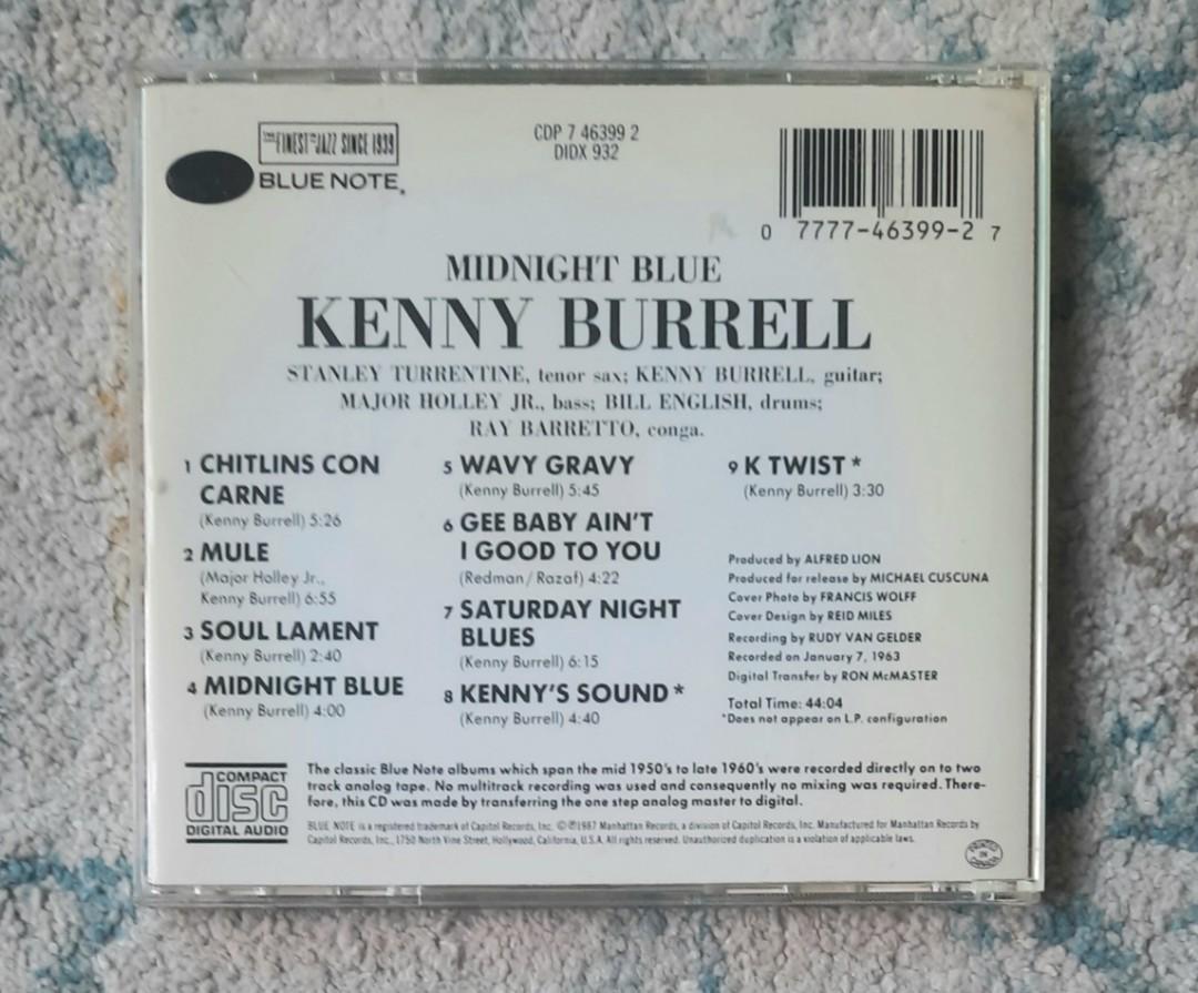 Kenny Burrell - Midnight Blue CD, Hobbies & Toys, Music & Media, CDs & DVDs on Carousell