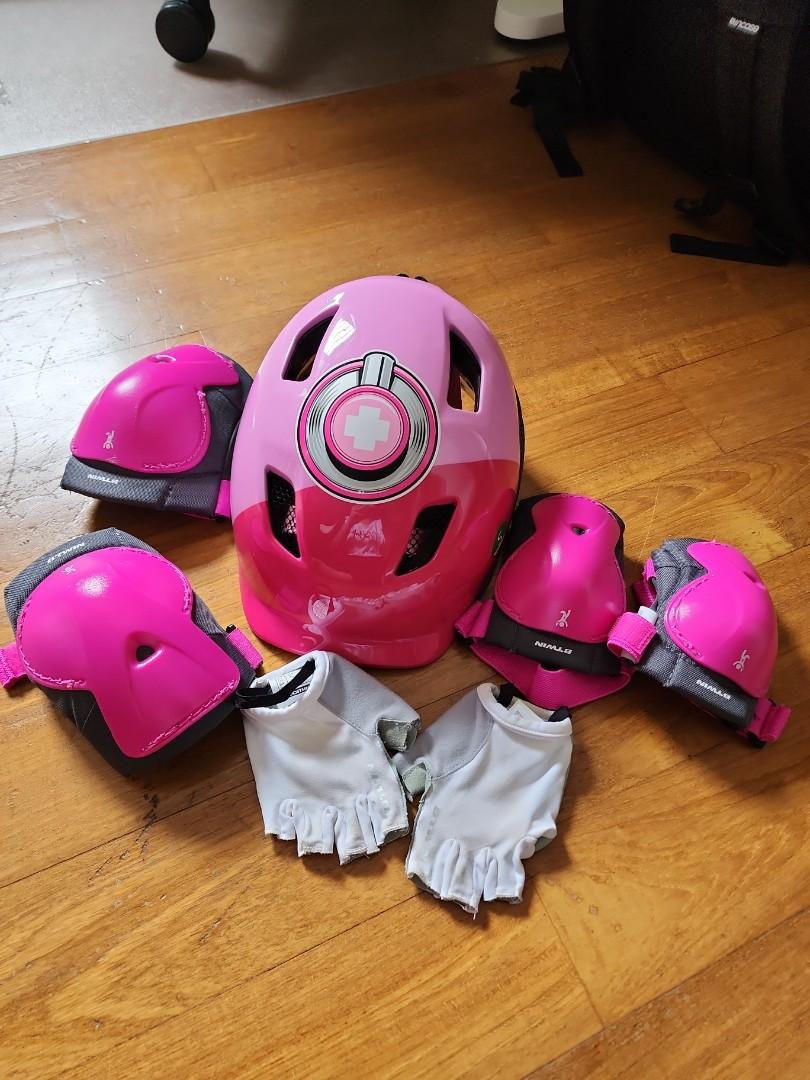 Full set Pink Roller blades inline skates gear, Sports Equipment ...