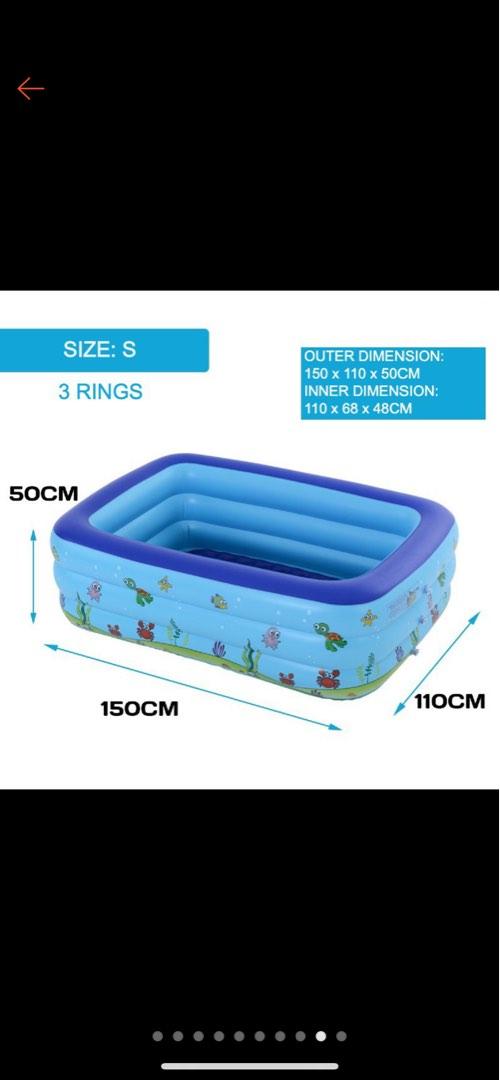 Kids inflated swimming pool, Babies & Kids, Bathing & Changing, Bathtub ...