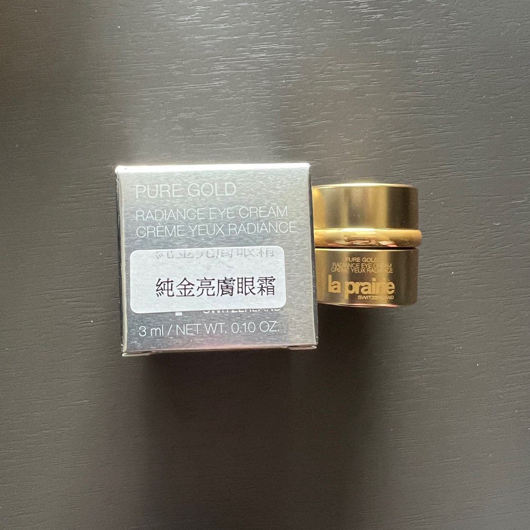 LA PRAIRIE Pure Gold Radiance Eye Cream (3ml) Sample 純金亮膚眼霜 試用裝 體驗裝, 美容 ...