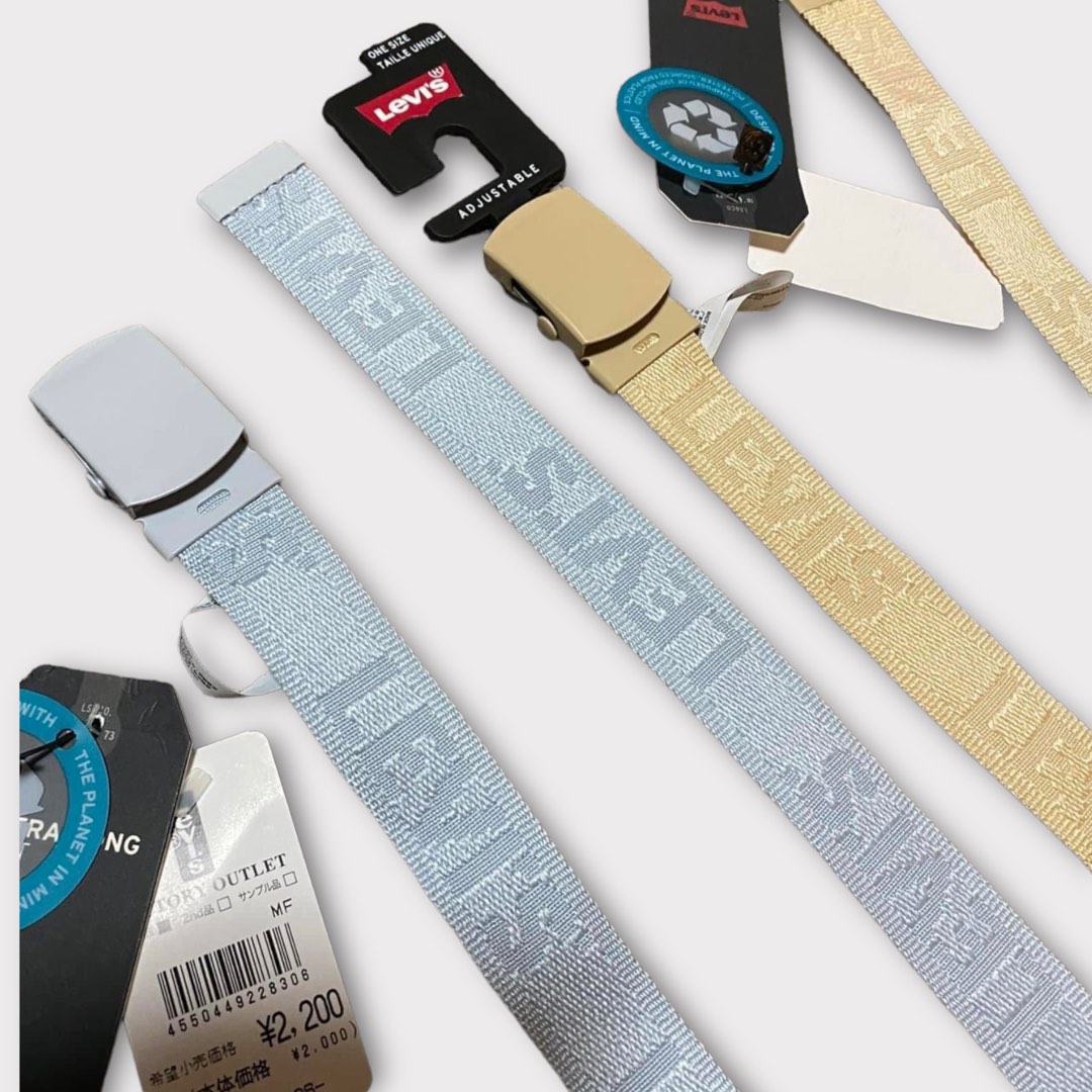 Levi,s Garrison Belt Blue & Cream, Men's Fashion, Watches & Accessories ...