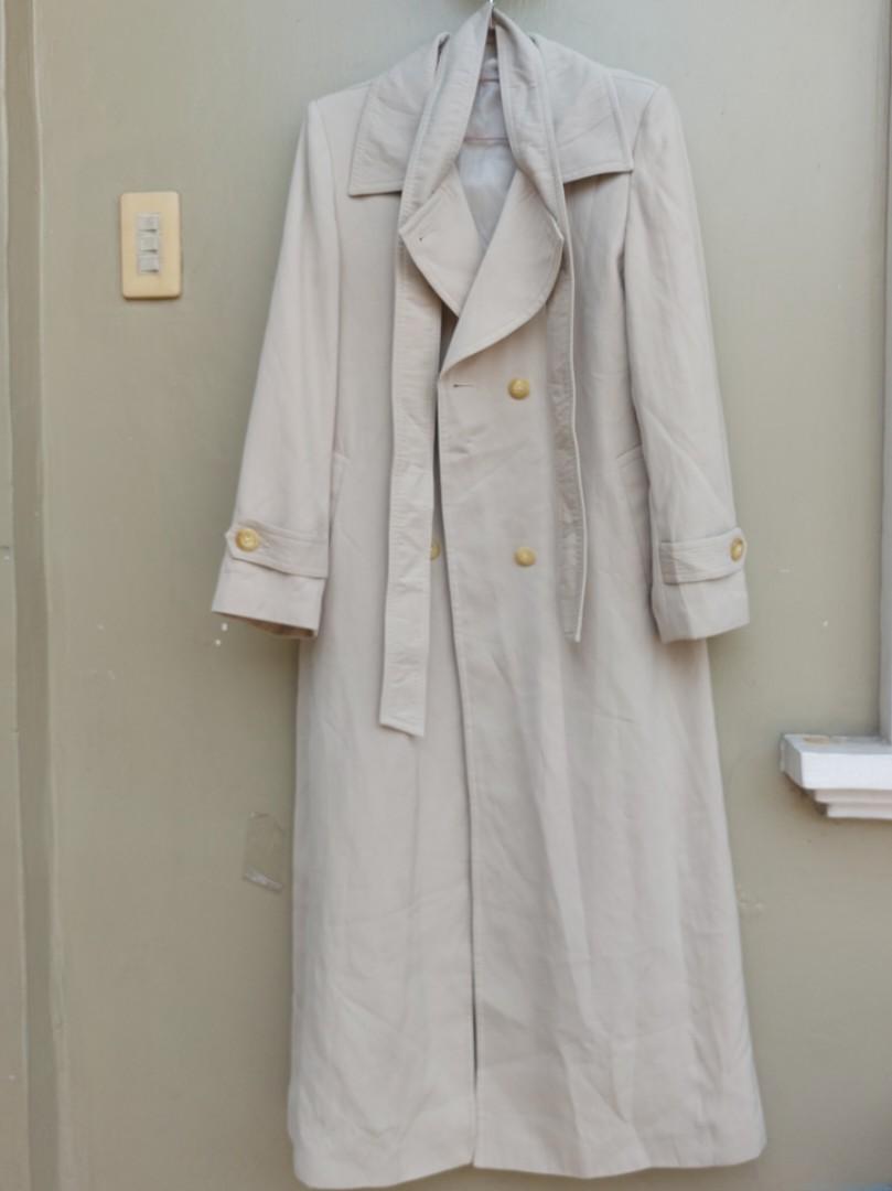 LONG TRENCHCOAT NUDE, Women's Fashion, Coats, Jackets and Outerwear on Carousell
