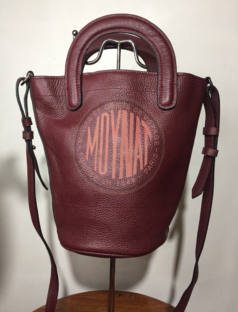 Maroon Moynat Bucket Bag, Women's Fashion, Bags & Wallets, Cross-body ...