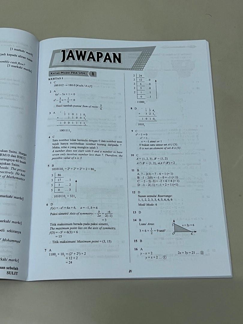 Matematik Tingkatan 4 Kssm Power Up Kertas Model Pra Spm Hobbies