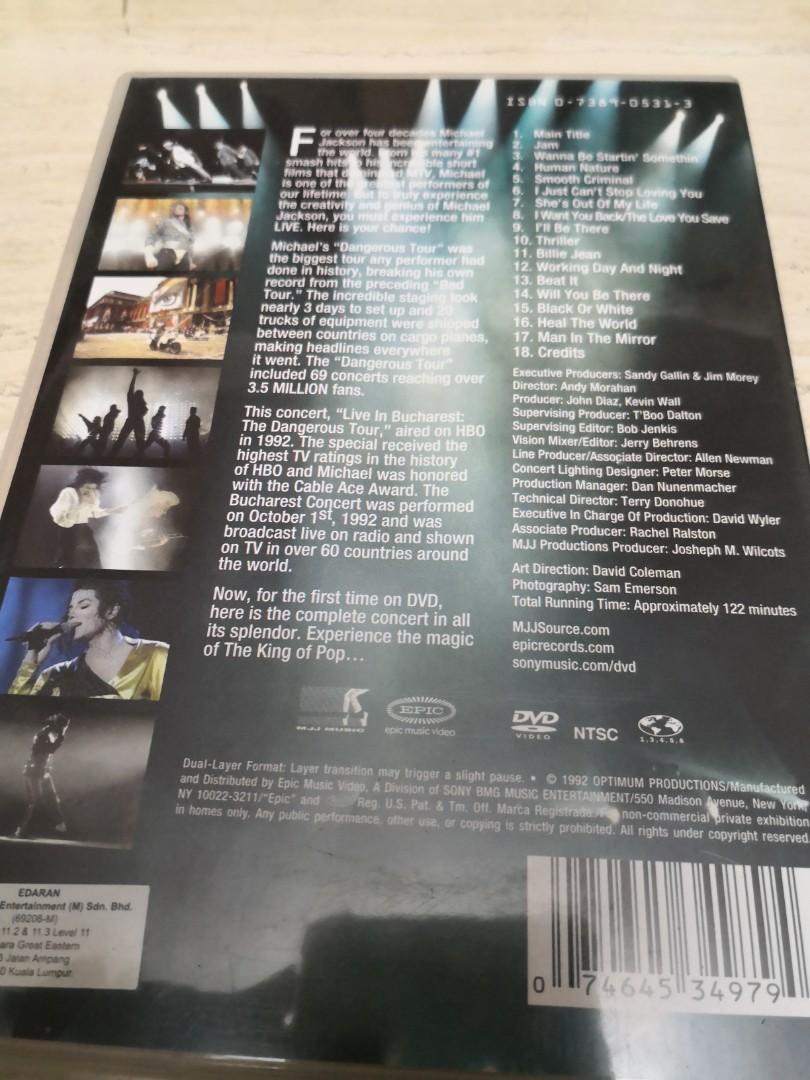 Michael Jackson Live In Bucharest The Dangerous Tour DVD, Hobbies & Toys, Music & Media, CDs ...