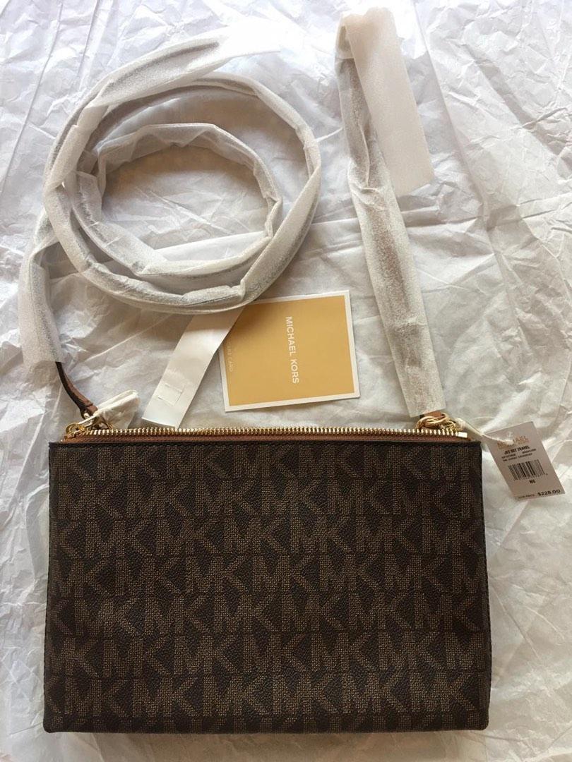 Original Michael Kors Women Jet Set Travel - Double Gusset Crossbody ...