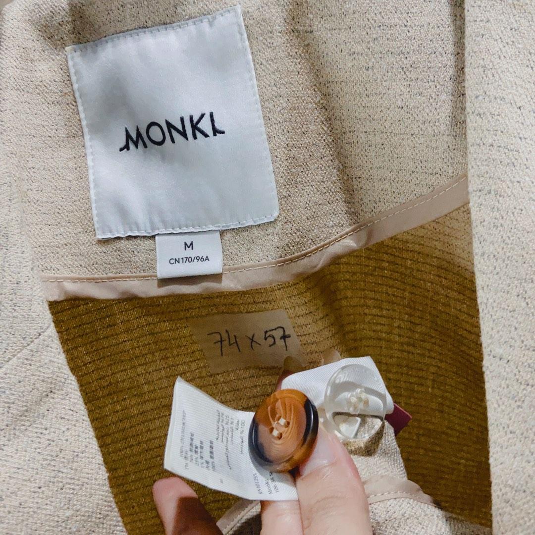 MONKI CREAM OVERSIZED BLAZER, Fesyen Wanita, Pakaian Wanita, Baju ...