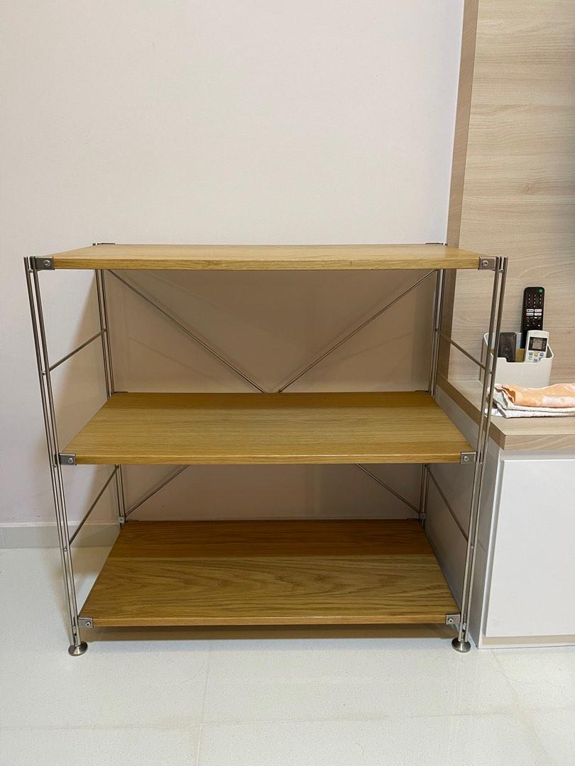 MUJI Stainless Unit Shelf Set Wide, Furniture & Home Living, Furniture ...