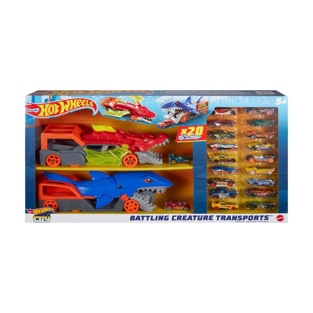 NEW and ORIGINAL - Hot Wheels Battling Creature Transports with 20 Cars ...