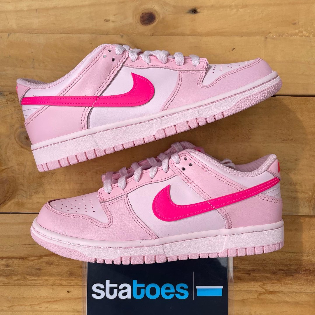Nike Dunk Low GS ‘Triple Pink / Barbie’, Women's Fashion, Footwear ...