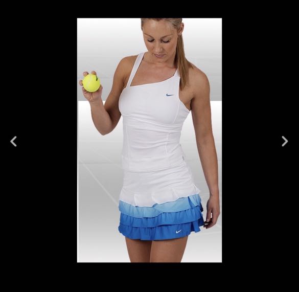 Nike White Blue Ruffles Tennis Skirt, Women's Fashion, Activewear on ...