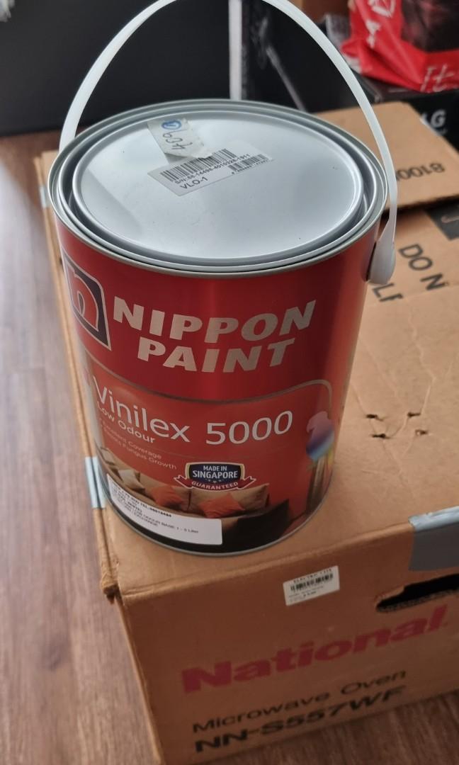 Nippon Vinilex 5000 5L Sail White #1199, Furniture & Home Living, Home ...