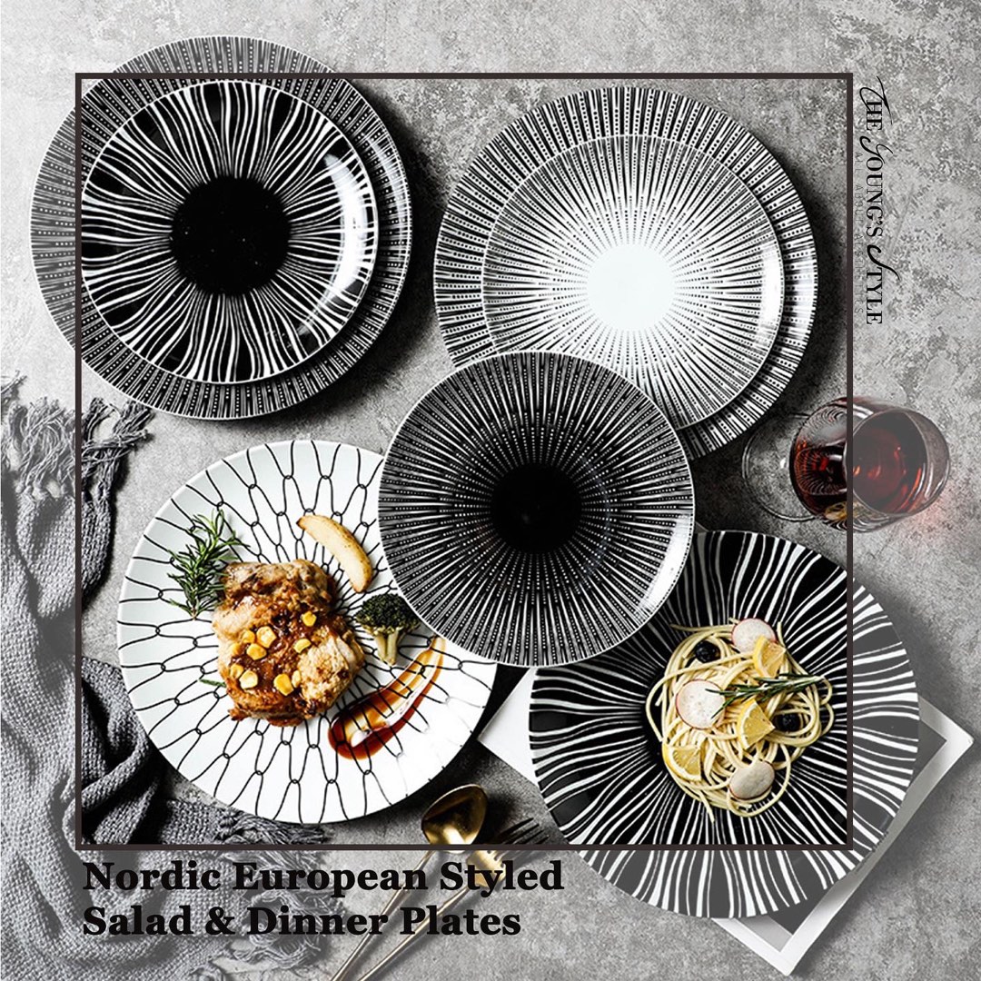 Nordic European Styled Salad & Dinner Plate, Furniture & Home Living ...