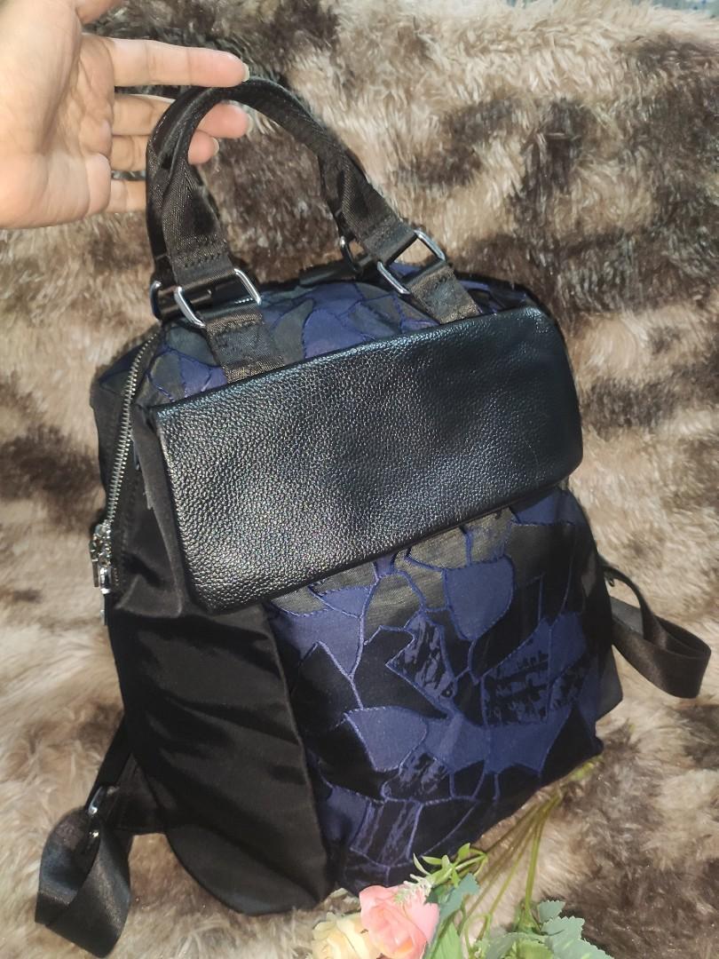 Nylon Leather backpack, Women's Fashion, Bags & Wallets, Backpacks on ...