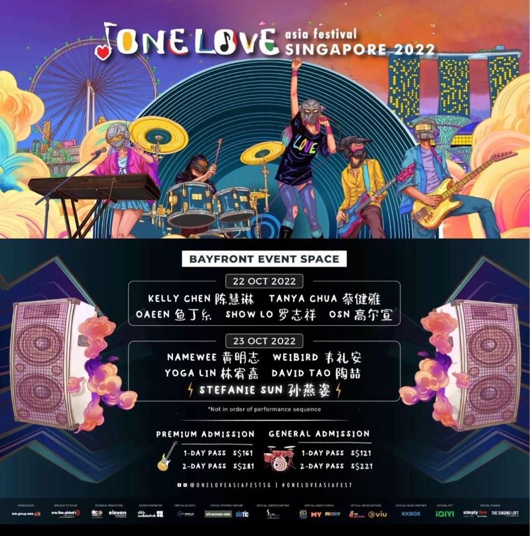 One Love Asia Festival Singapore 22 Oct 2022, Tickets & Vouchers, Event ...