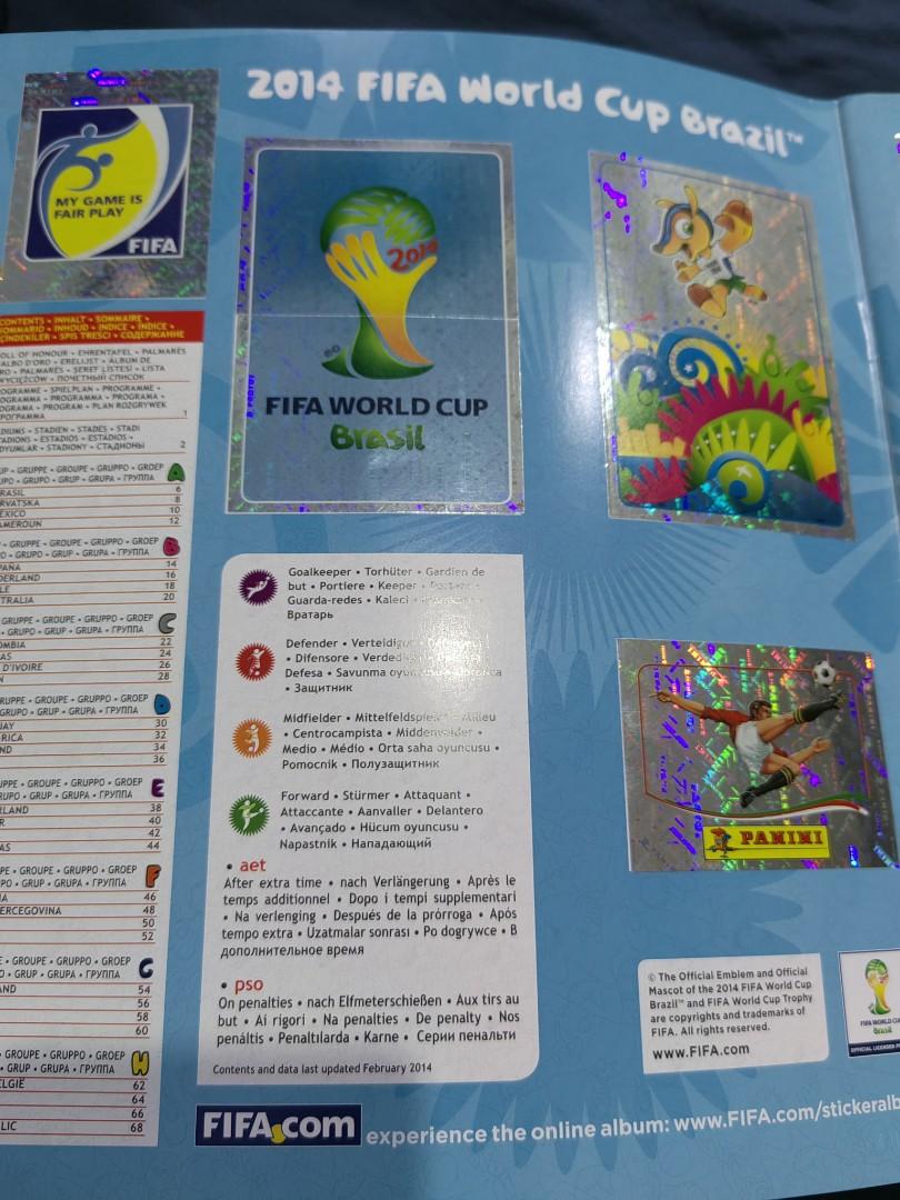 Panini sticker book fifa World Cup 2014, Hobbies & Toys, Collectibles ...