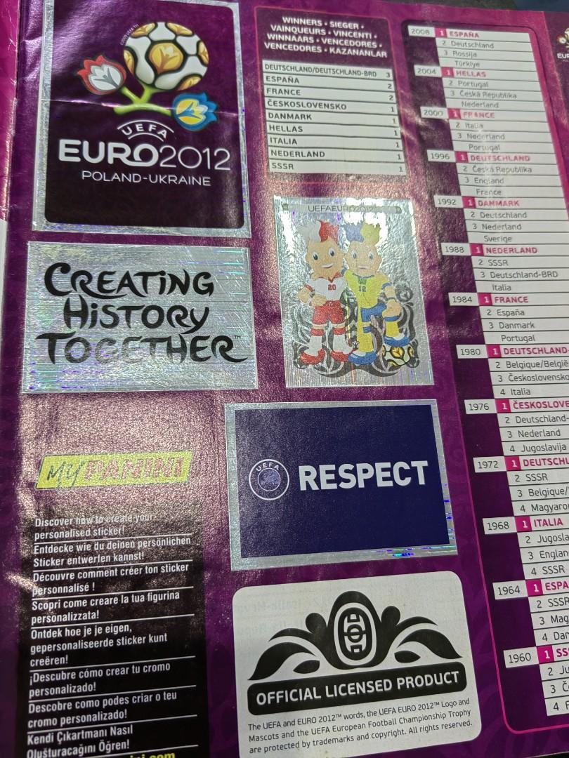 Panini sticker book uefa euro 2012, Hobbies & Toys, Collectibles ...
