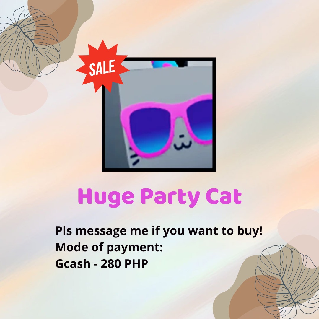 PET SIMULATOR X HUGE PARTY CAT, Video Gaming, Video Games, Others on ...