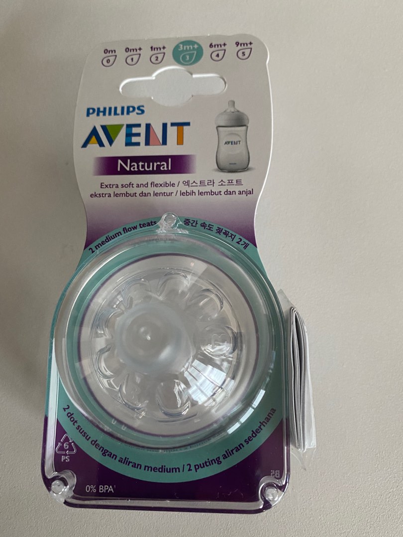 Philips Avent Natural 3m+(3 holes), Babies & Kids, Nursing & Feeding ...