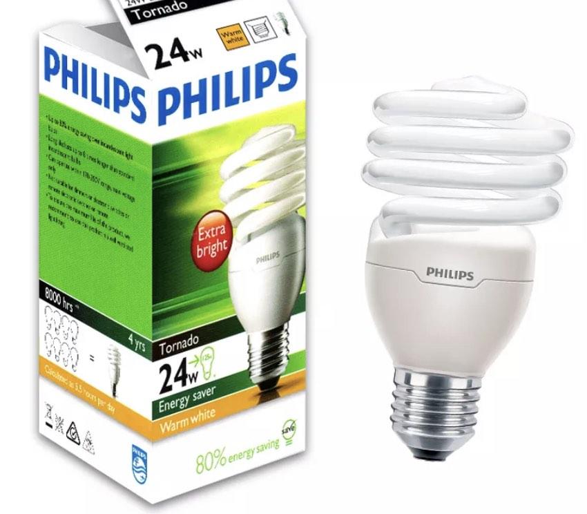 Philips Tornado 24w (warm white), Furniture & Home Living, Lighting ...