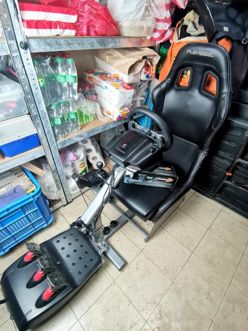 Playseat Racing Chair plus Logitech g27 steering wheel with pedal PS4 ...