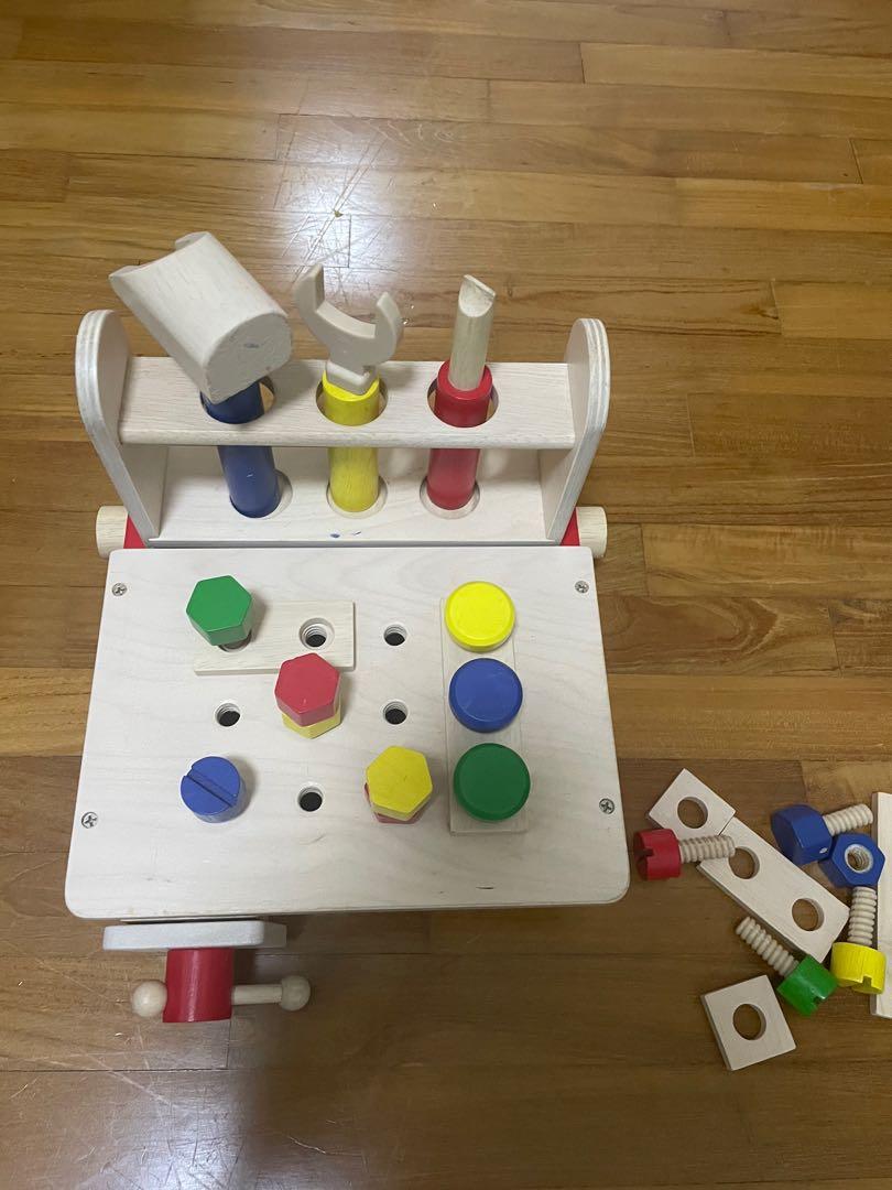 Portable Workbench Wooden, Hobbies & Toys, Toys & Games on Carousell