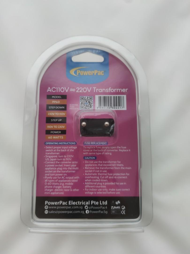 PowerPac Power Transformer AC 110V 220V International Dual Voltage ...