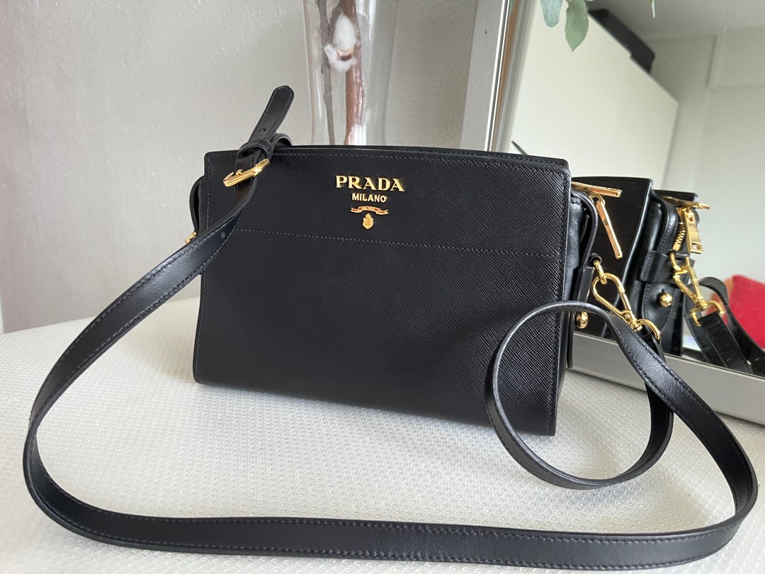Prada Esplanade crossbody bag saffiano leather, Luxury, Bags & Wallets on Carousell