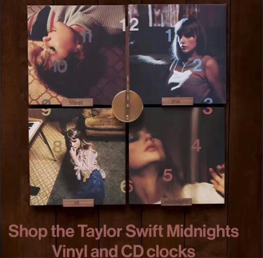 Taylor swift midnights CD clock, 興趣及遊戲, 收藏品及紀念品, 明星周邊 - Carousell