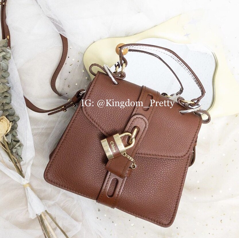 Pre-order Chloe Aby Day Padlock Flap Bag in Sepia Brown, Luxury, Bags ...