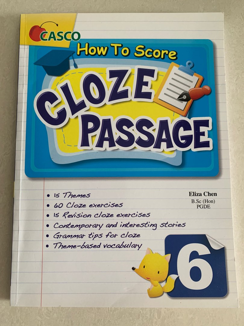 Primary 6 English Cloze Passage, Hobbies & Toys, Books & Magazines ...