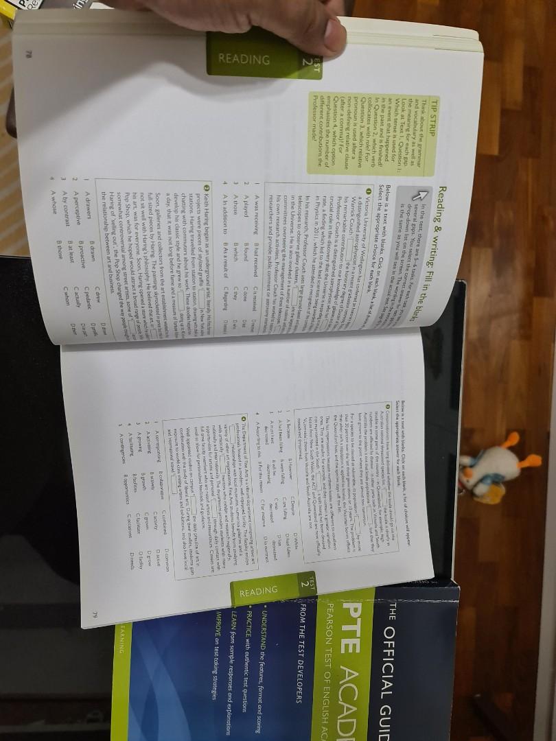 PTE academic pearson test of english official book with unopened CD ...
